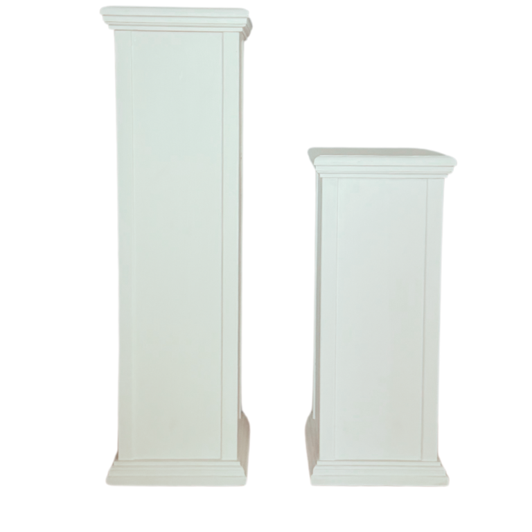 Valge postament ,,Irma II,, H70cm - La Luna peodekoratsioonide rent